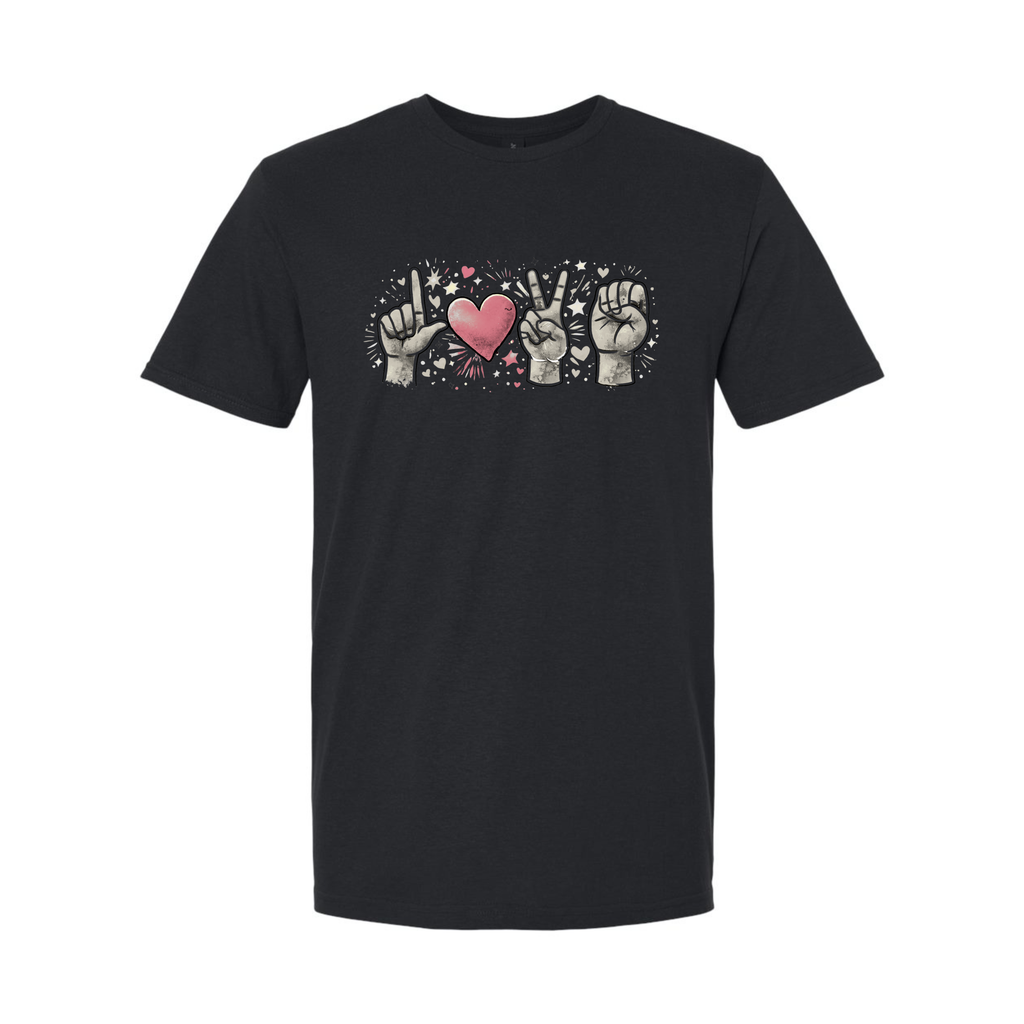 [PRE ORDER] LOVE in ASL - Unisex Crew Neck T-Shirt – James Jr & Jimmy Show